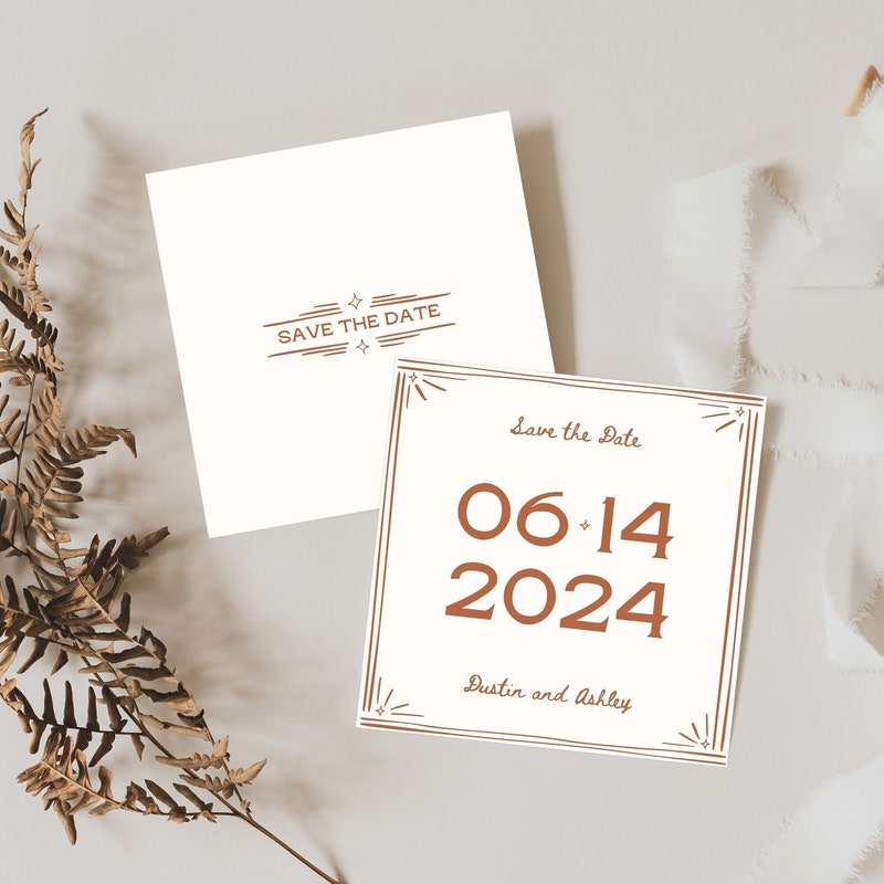 Square Save the Date - Etsy