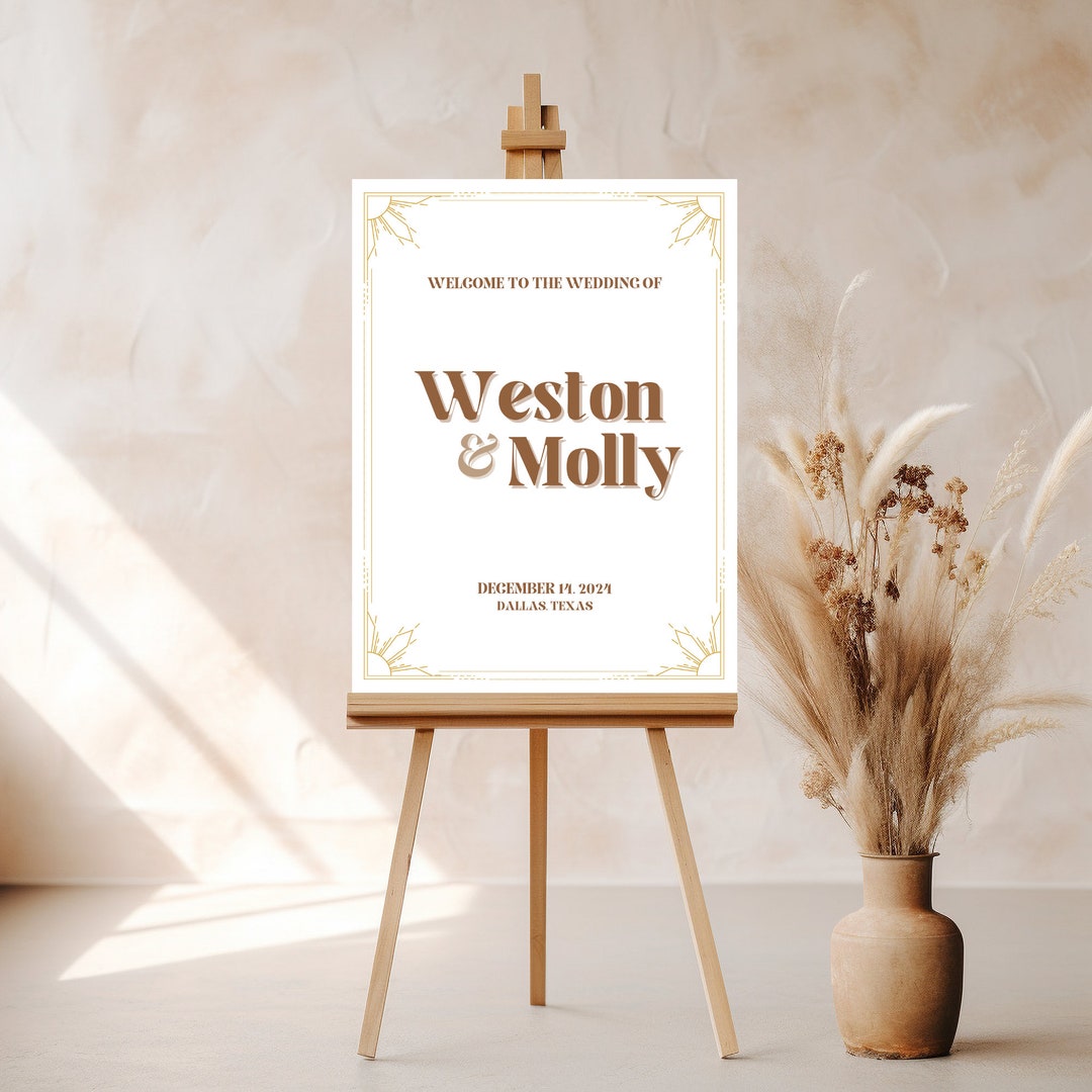 Western Wedding Welcome Sign Template - Editable, Instant Download - Etsy