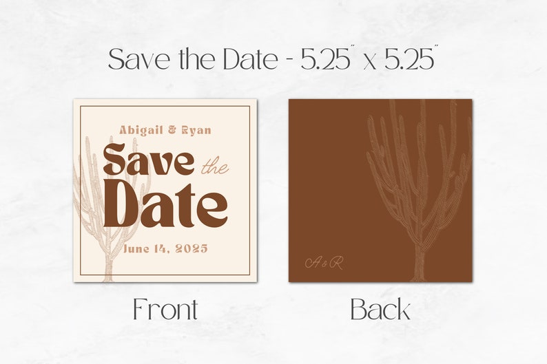 Save the Date Template - Western, Desert, Boho Aesthetic - Editable ...