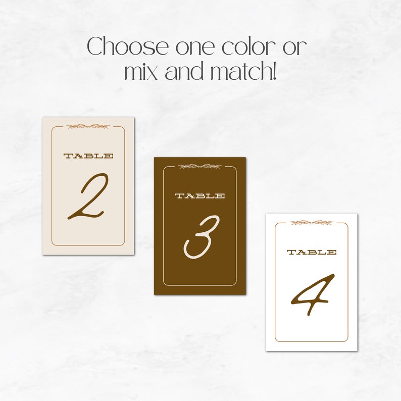 Wedding Table Number Template - Boho, Western Aesthetic - Editable ...