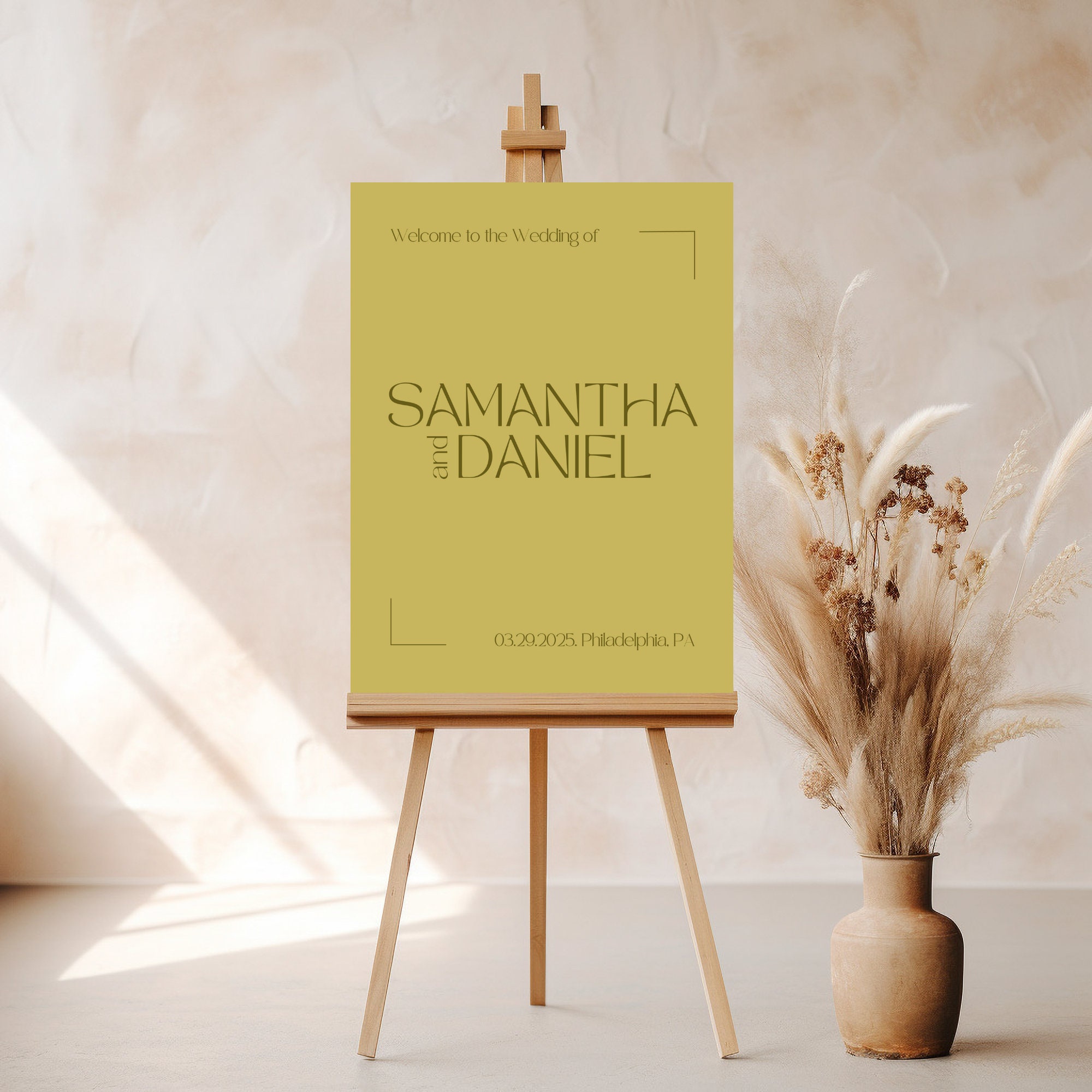 Wedding Welcome Sign Template - Modern, Bold, Colorful Aesthetic ...