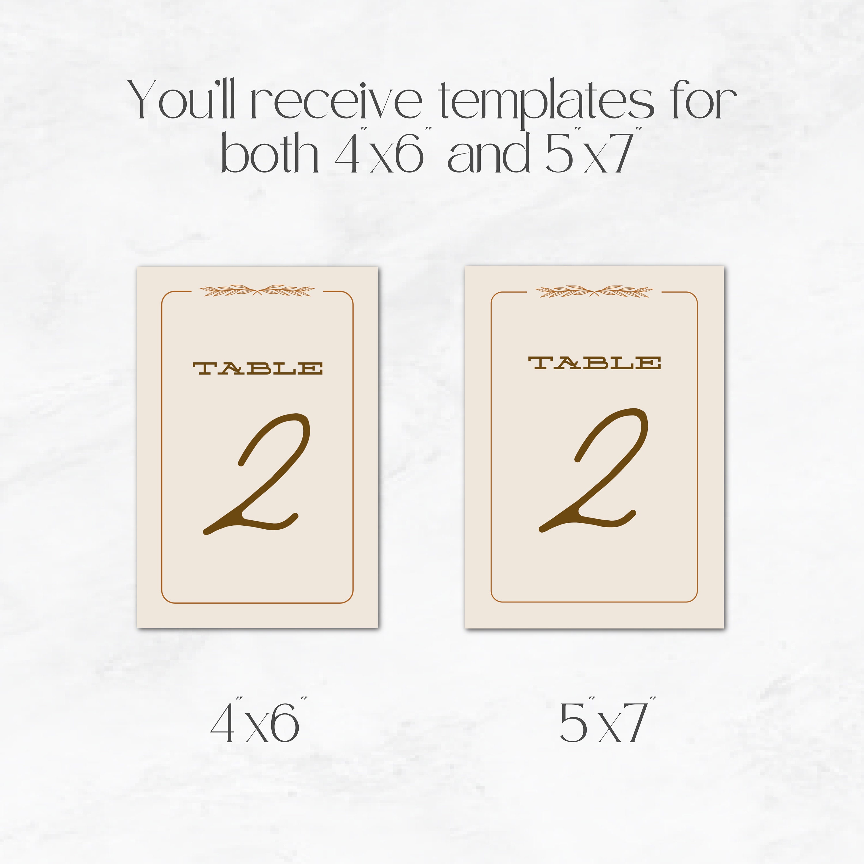 Wedding Table Number Template - Boho, Western Aesthetic - Editable ...