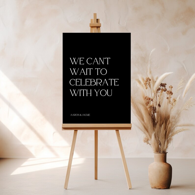 Wedding Welcome Sign Template Clean, Modern Aesthetic Editable, Instant ...