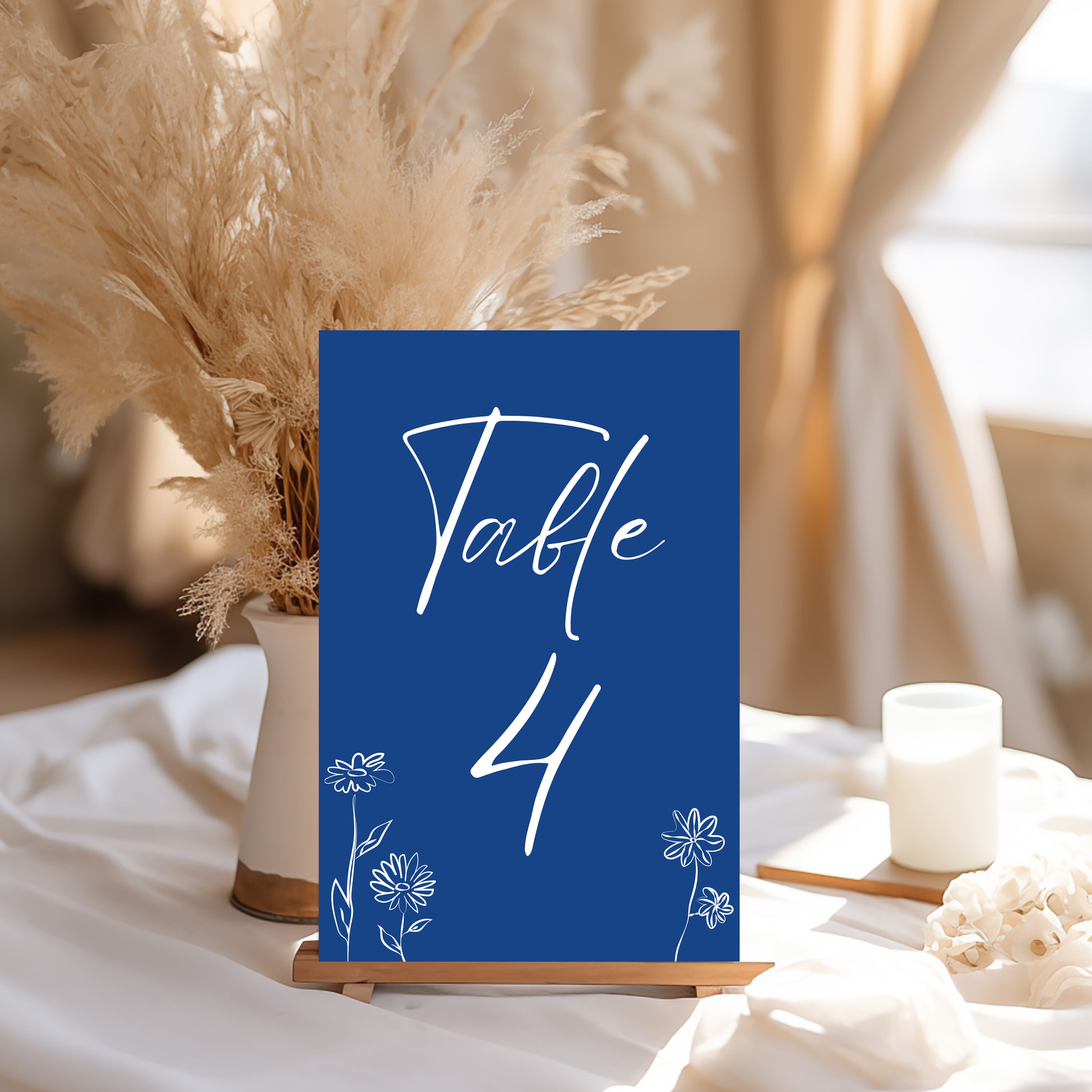 Wedding Table Number Template - Vintage, Romantic, Handwritten ...