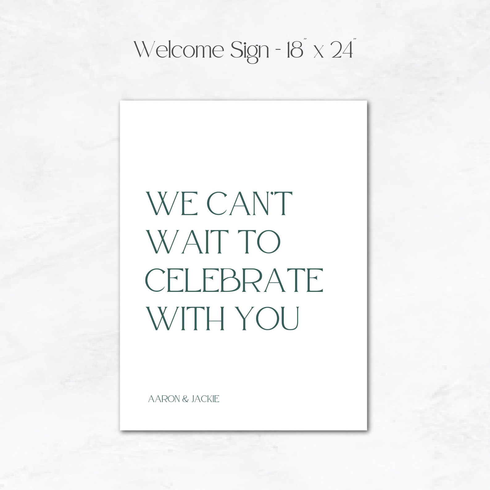 Wedding Welcome Sign Template - Clean, Modern Aesthetic - Editable ...