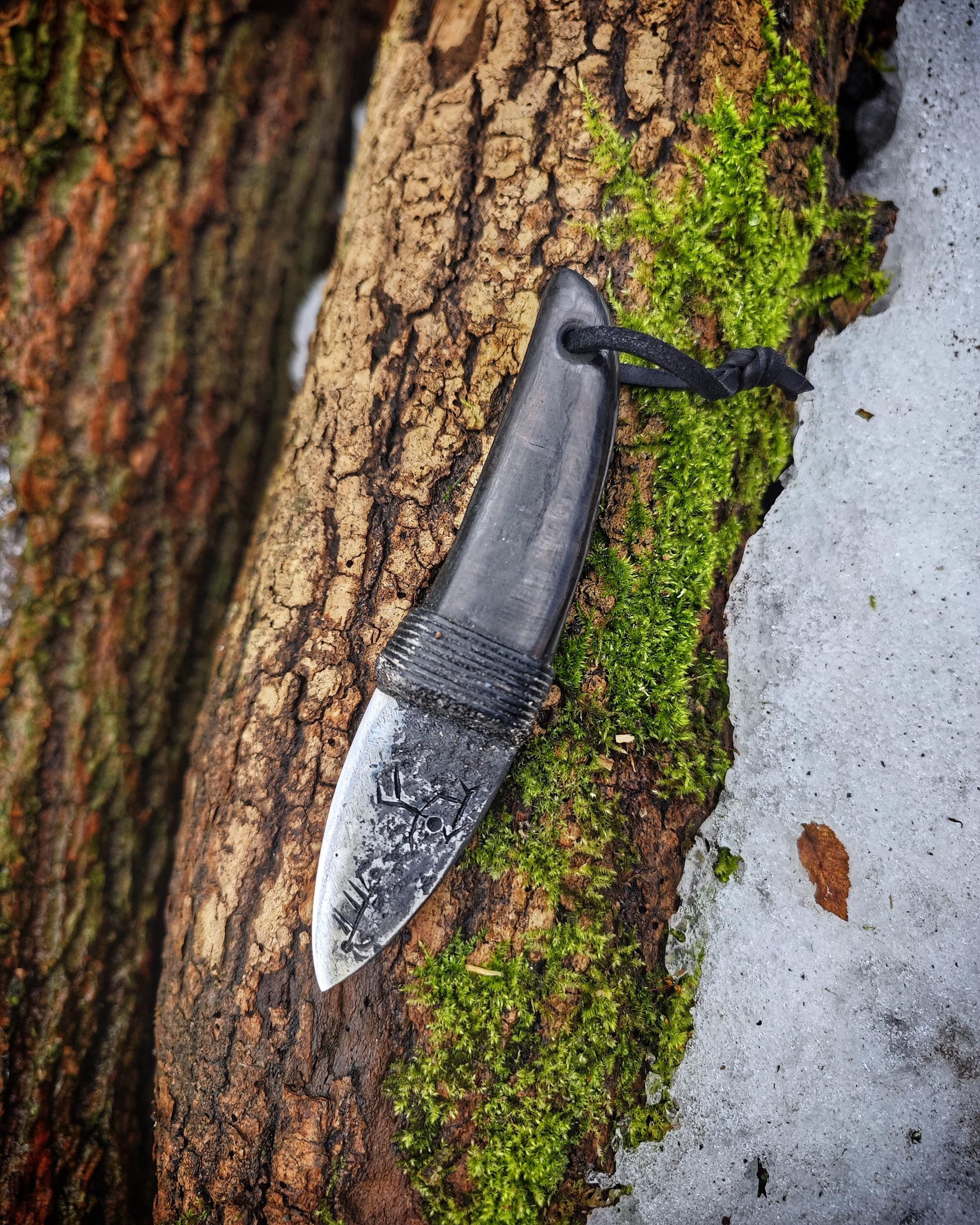 Handcrafted Primitive Neck Knife – the Spirit of Ancient Hunters, A ...