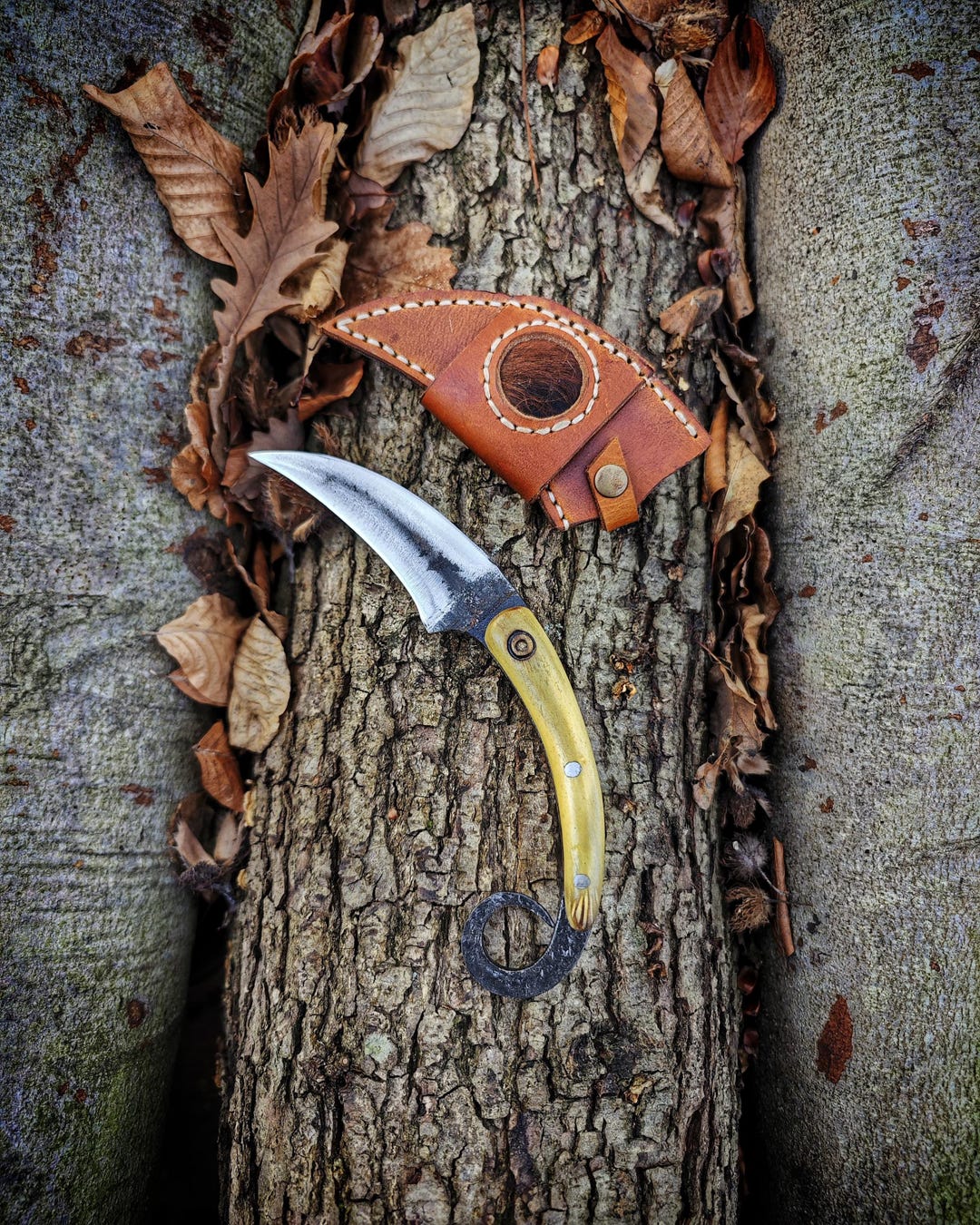 Hand-forged Karambit Knife - Complete With Genuine Leather Sheath - Etsy