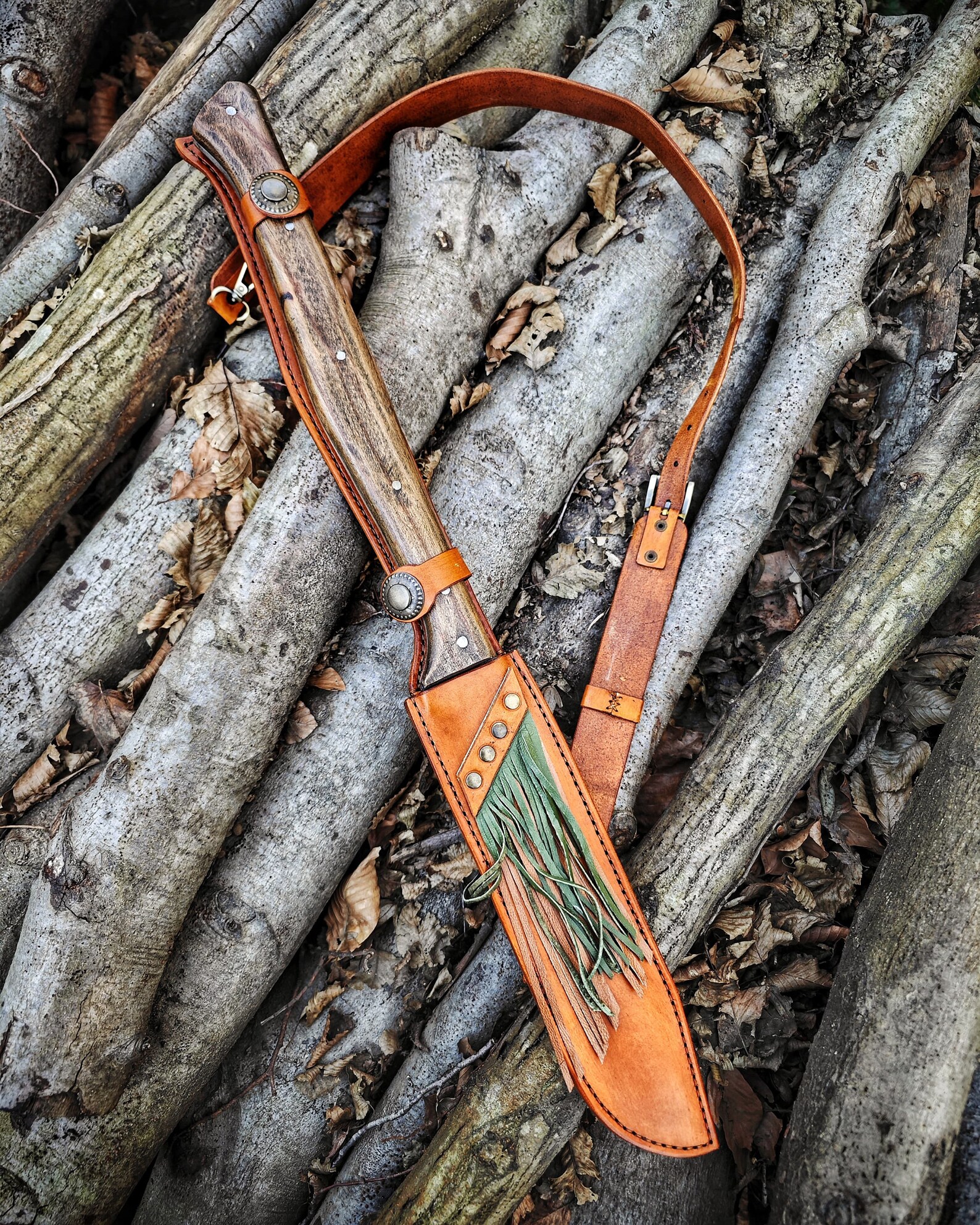 Blacksmith Handmade Forest Camp Machete Knife With Genuie Leather ...