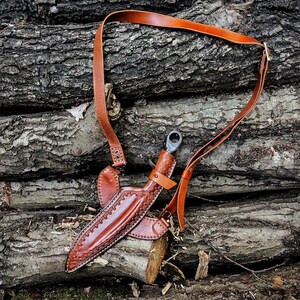 Blacksmith Beautiful Knives With Genuie Leather Shoulder-strap ...