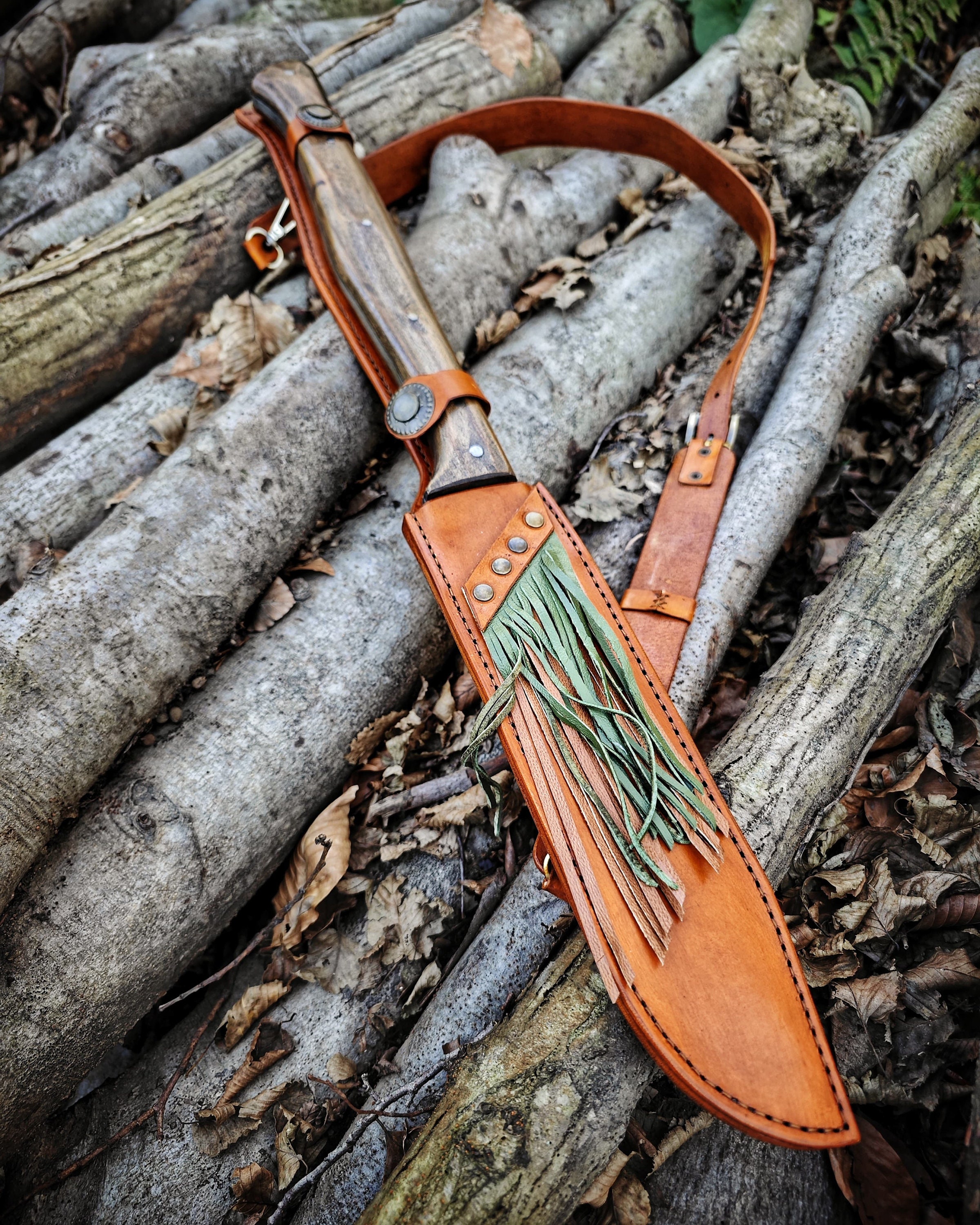 Blacksmith Handmade Forest Camp Machete Knife With Genuie Leather ...