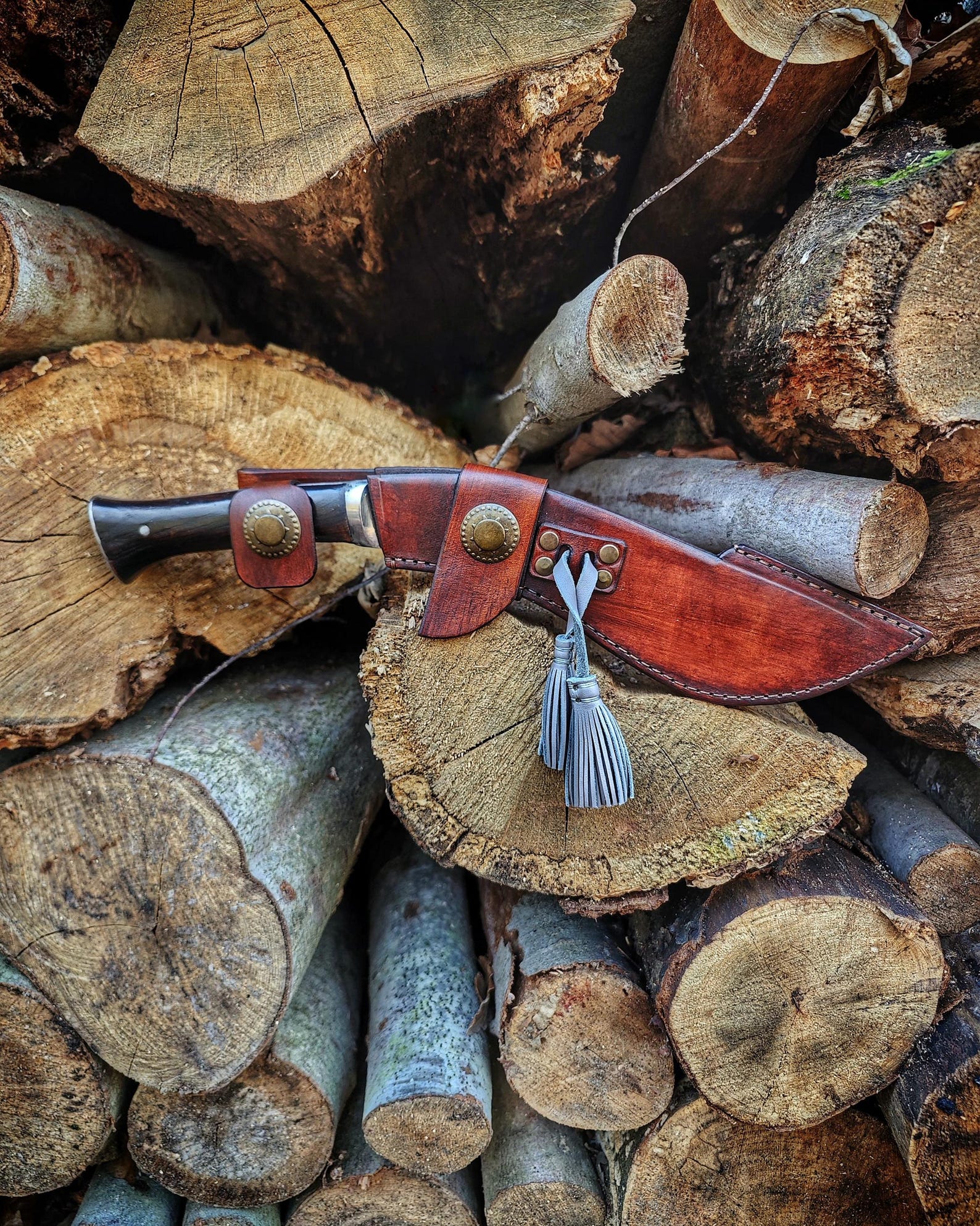 Hand-forged Nepal Kukri – Genuine Leather Sheath, Traditional Design ...