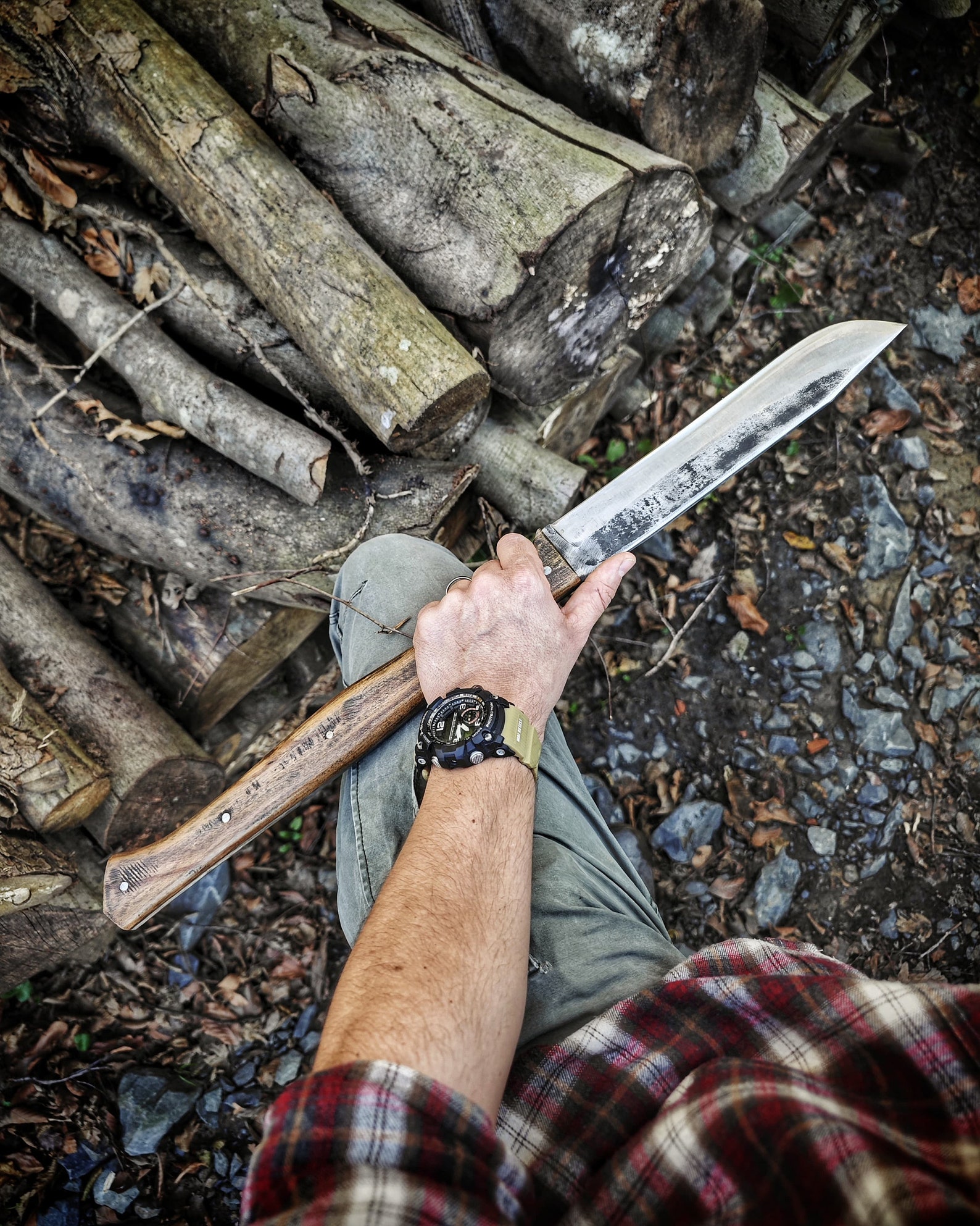 Blacksmith Handmade Forest Camp Machete Knife With Genuie Leather ...