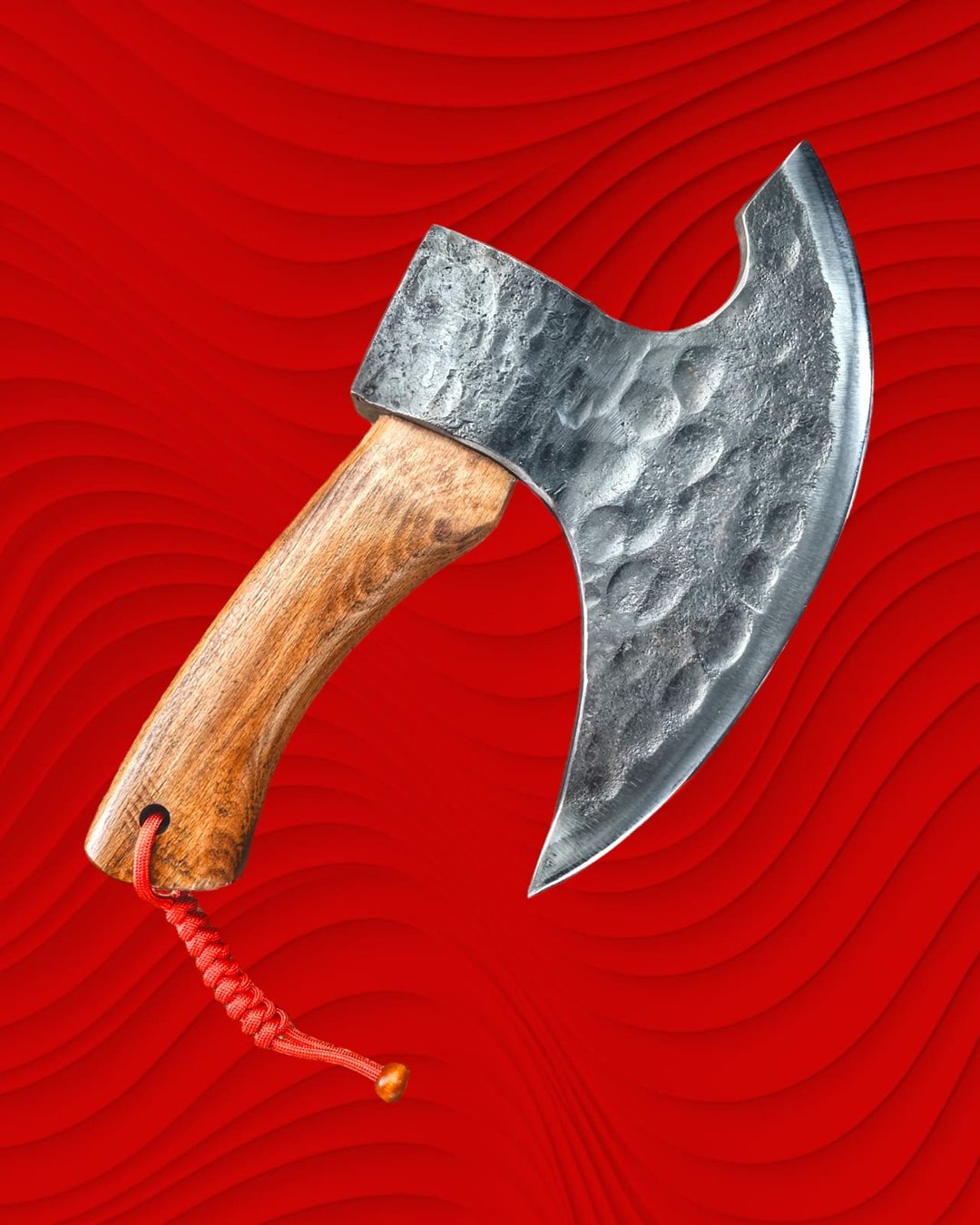 Handmade Blacksmith Hande Forged Custom Kitchen Axe With Genuie Leather ...