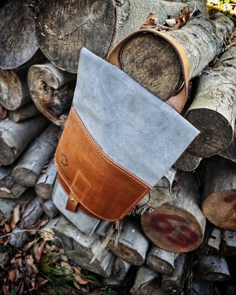 Handmade Outdoor Chef Set With Cutting Board and Carbon Steel Knife ...