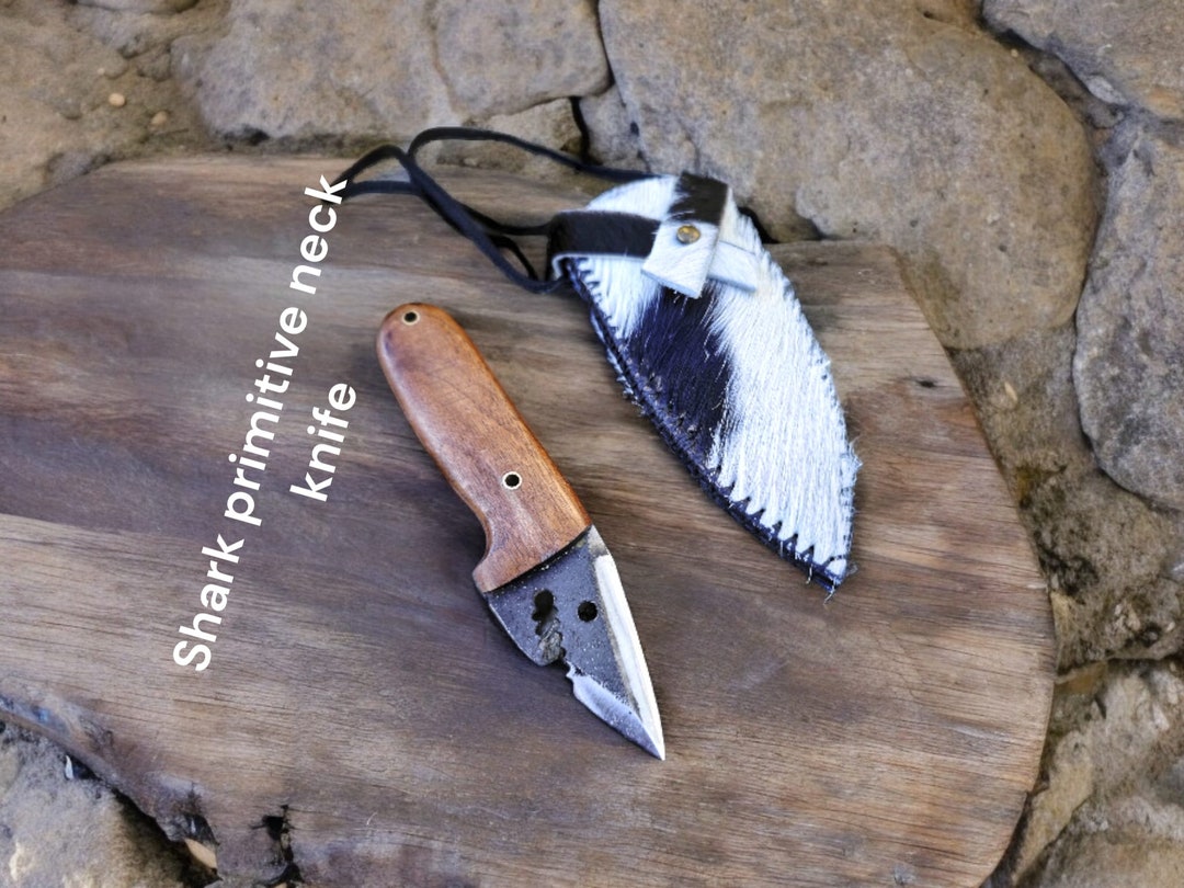 Primitive Shark Blacksmith Handmade Neck Knife - Etsy