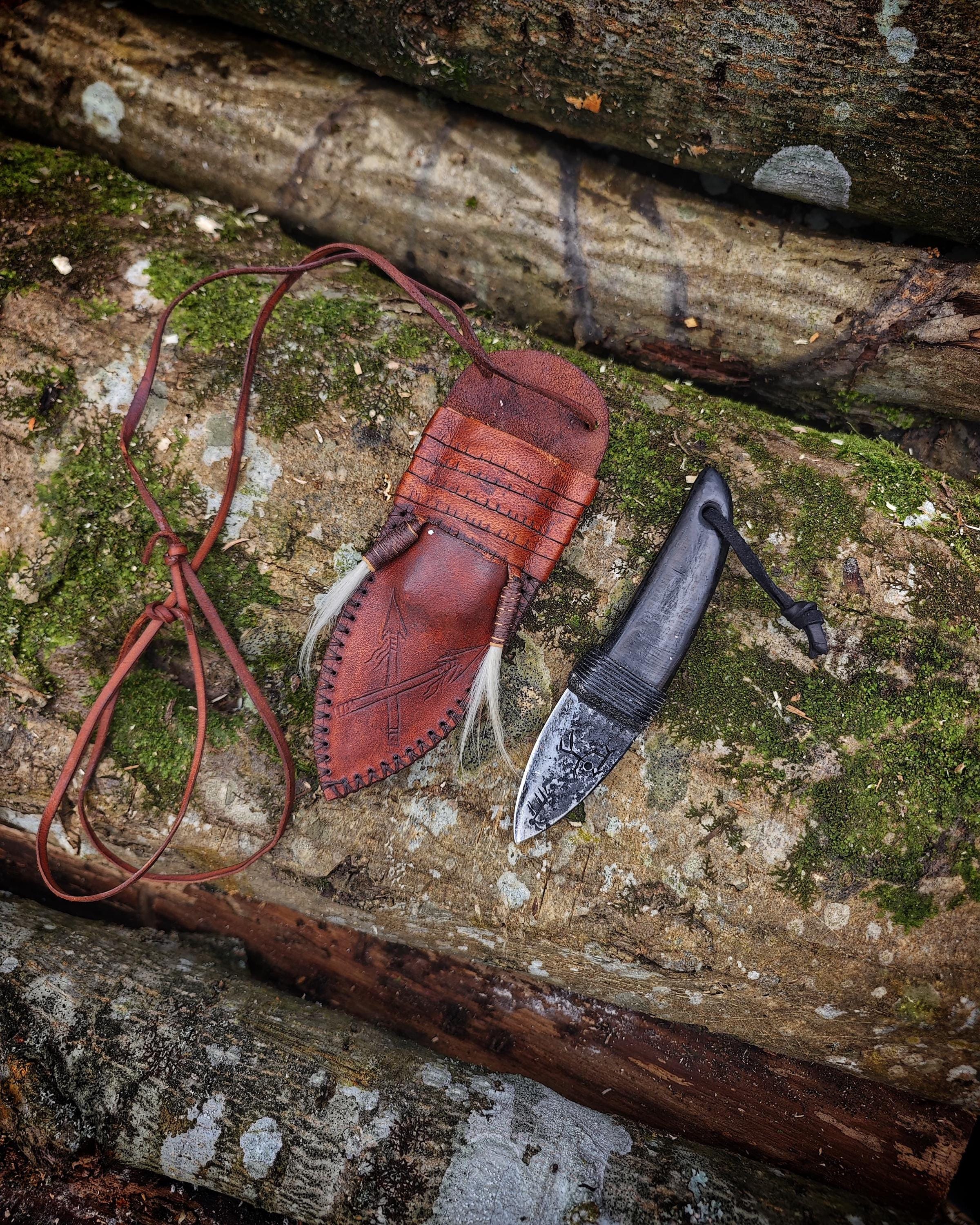 Handcrafted Primitive Neck Knife – the Spirit of Ancient Hunters, A ...