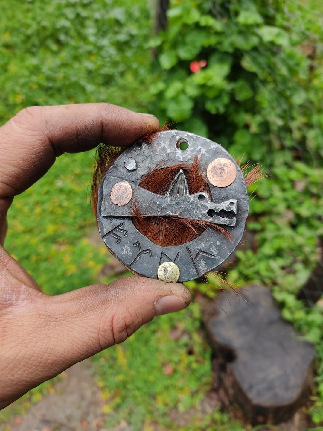 Hand Forged Blacksmith Wolf Pendant: Primitive Leather Necklace - Etsy