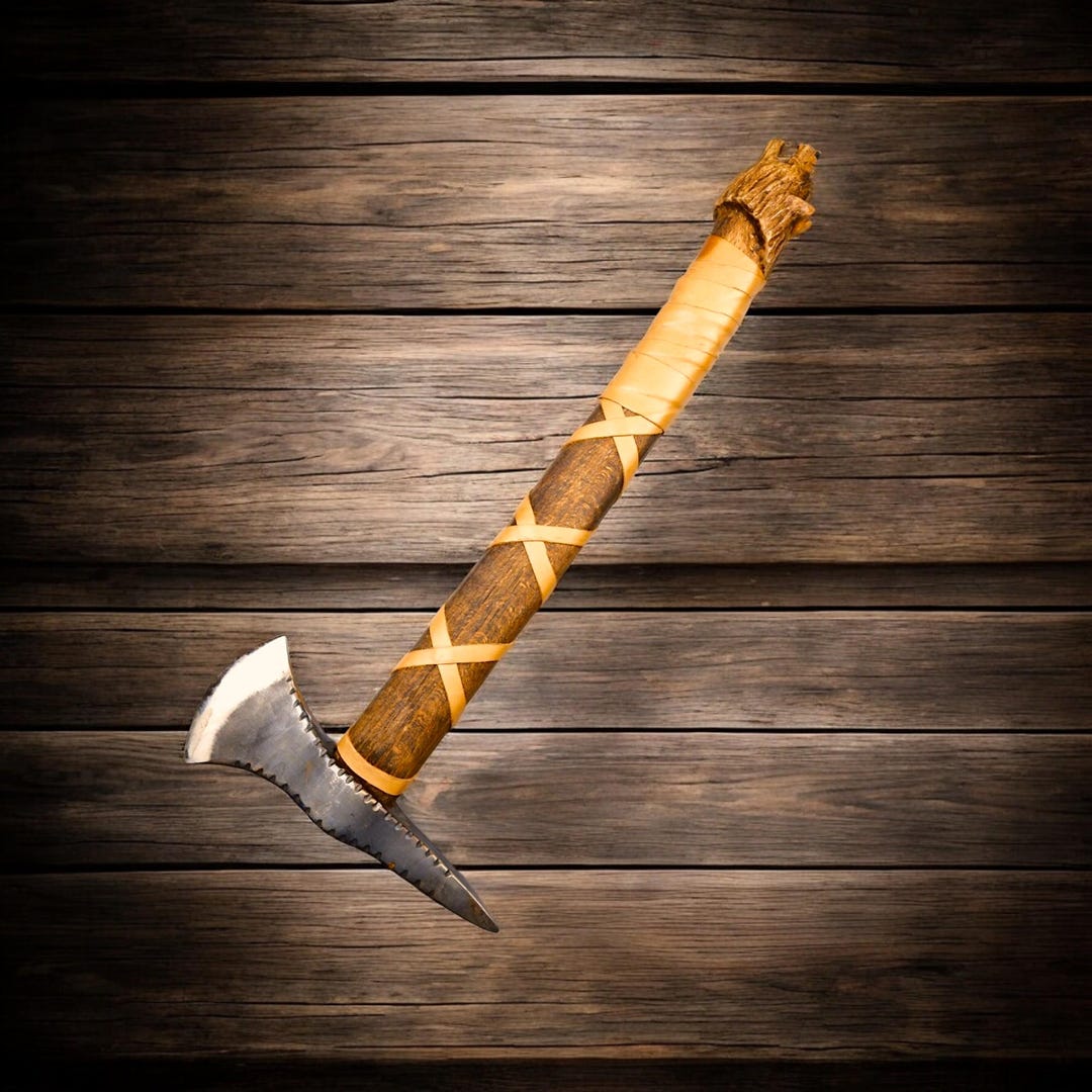 Hand-forged With Hot Iron – Hand-carved Wolf Head Handle – Genuine ...