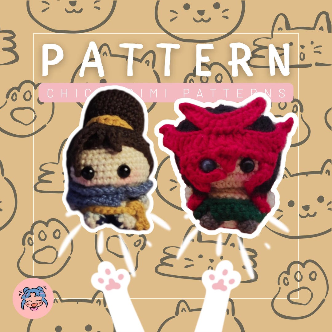 Samurai Brothers Inspired Amigurumi Pattern Set - Brother Blade Crochet ...