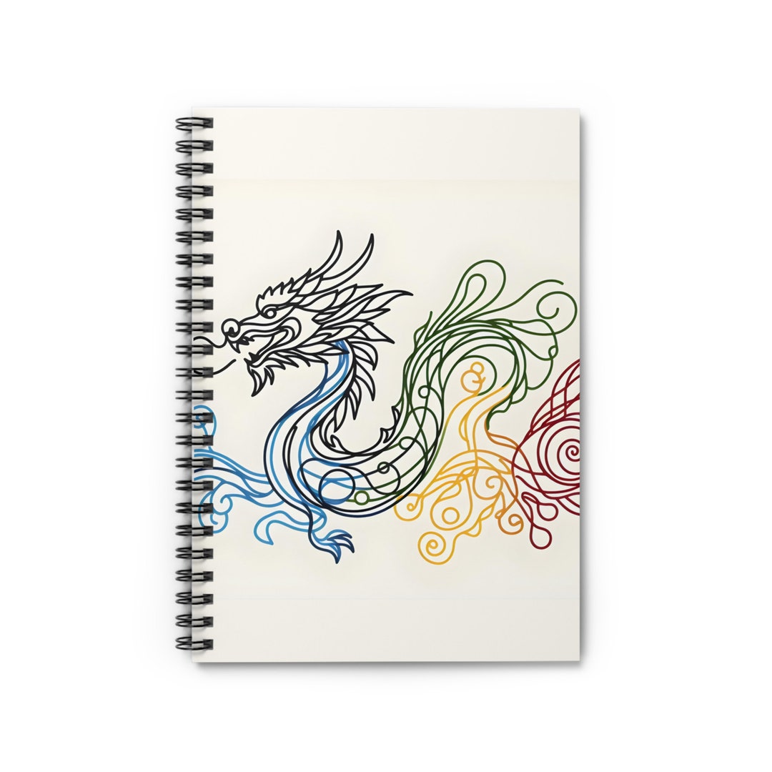 Dragon Notebook, Dragon Line Art, Fantasy Lineart, Artful Linedrawing ...