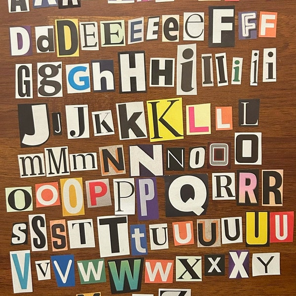Magazine Letters - Etsy