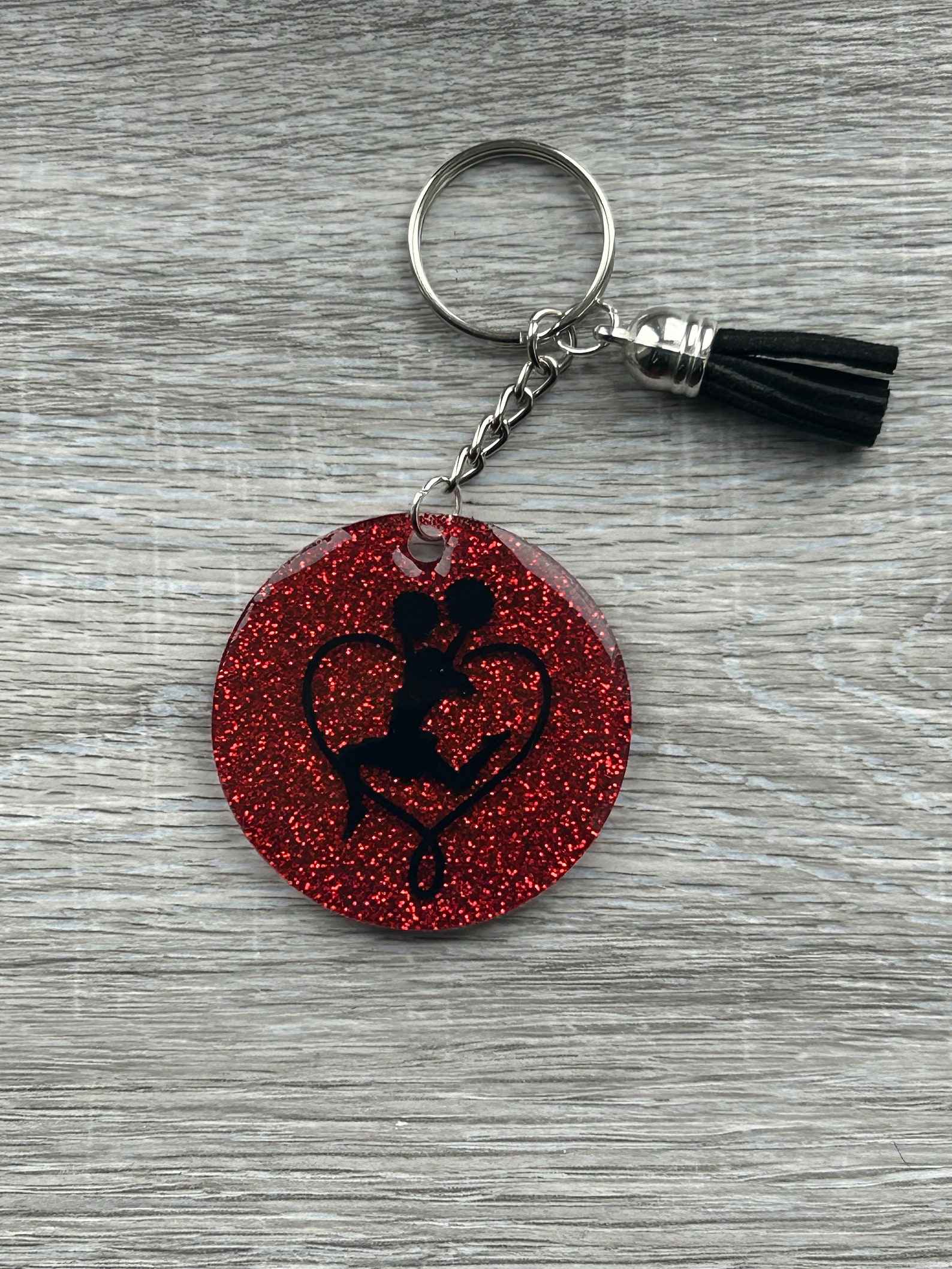 2" Customized Cheer Glitter Keychains - Etsy