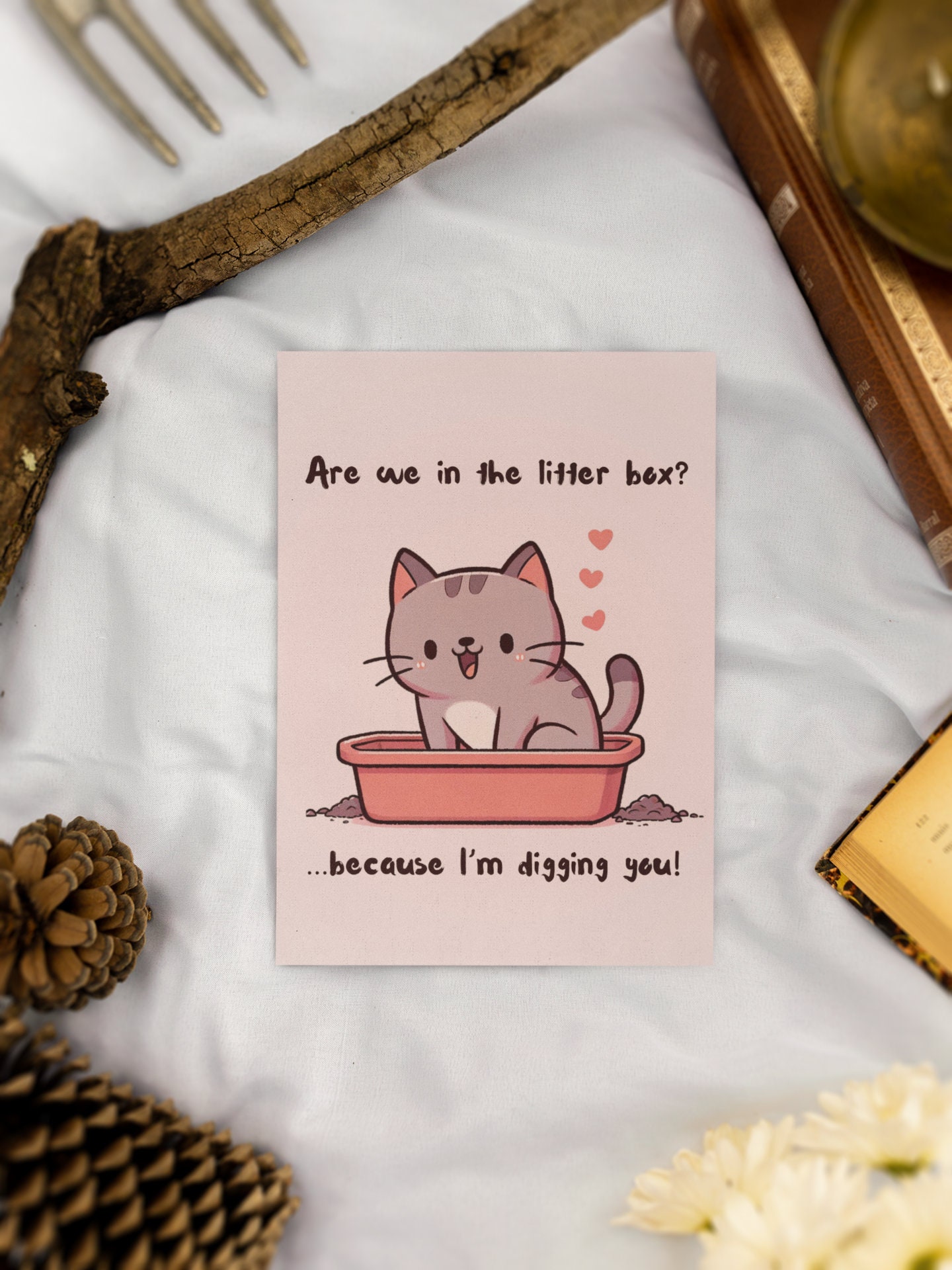 Whisker-tickling Funny Cat Valentine's Card - 8.5x11 Printable With ...