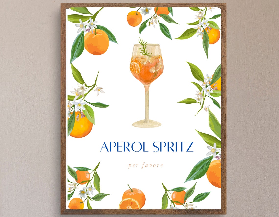 Aperol Spritz Italy Print Poster - A4 - Etsy