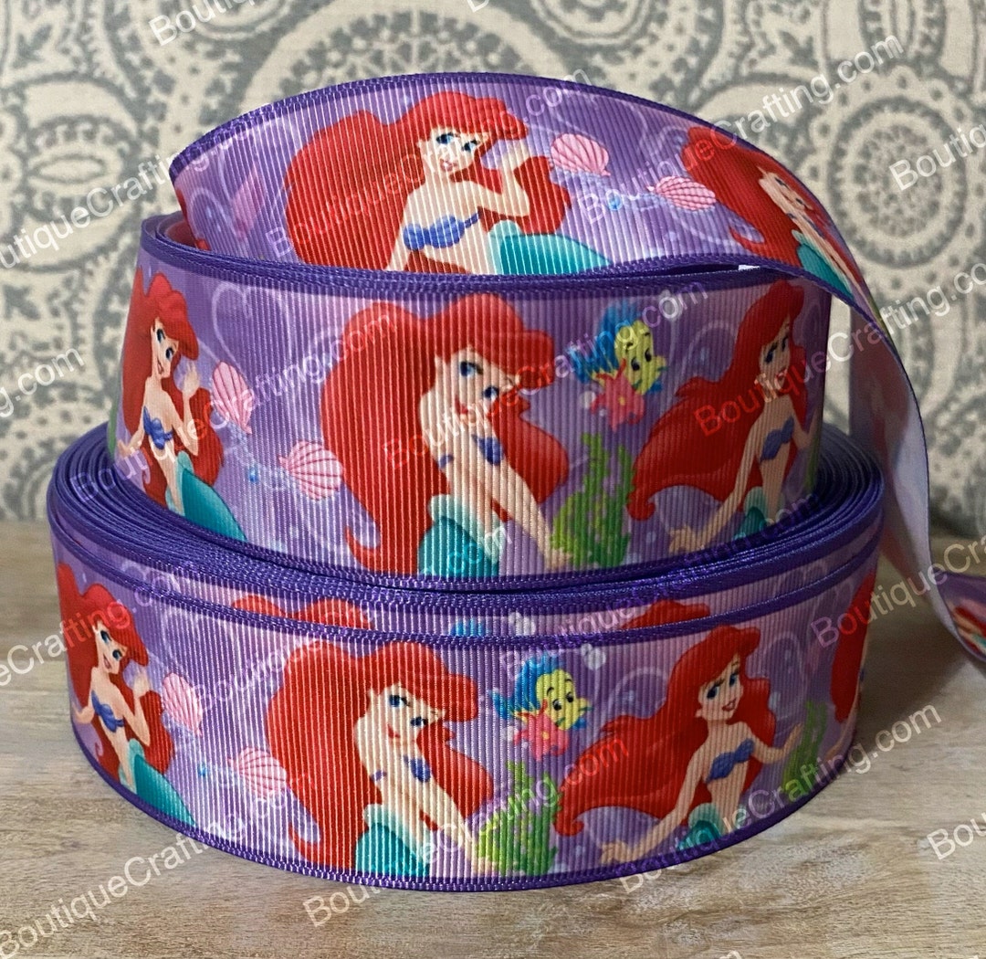 Disney Ariel Ribbon High Quality Grosgrain Ribbon by the Yard 1", 1.5 ...