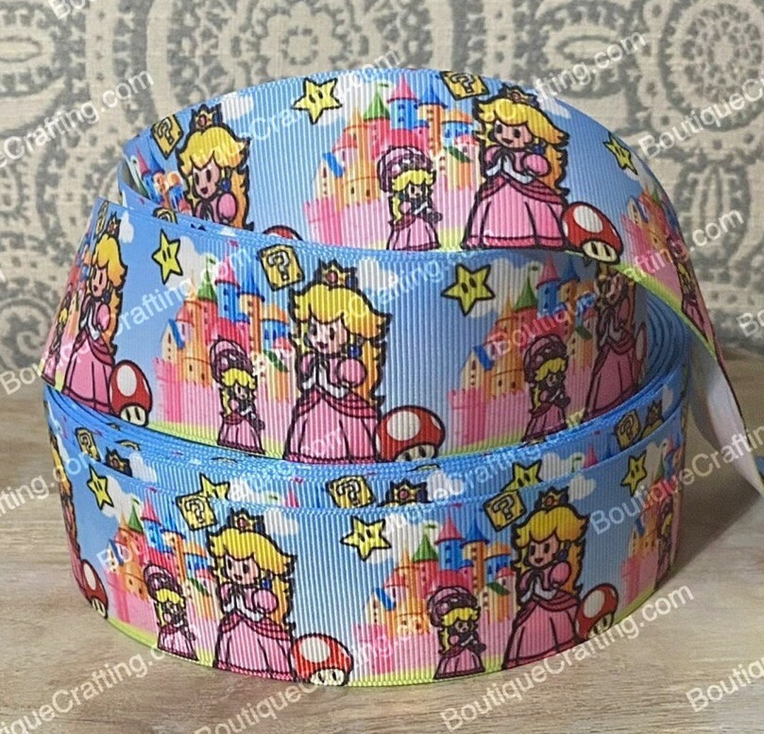 Princess Peach Ribbon High Quality Grosgrain Ribbon by the Yard 1" and ...