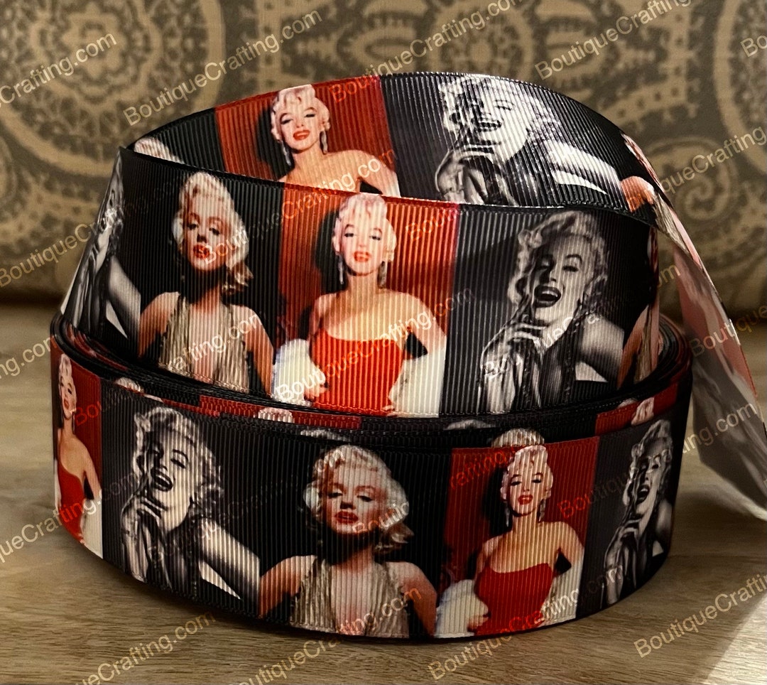 Marilyn Monroe Ribbon High Quality Grosgrain Ribbon by the Yard 1", 1.5 ...