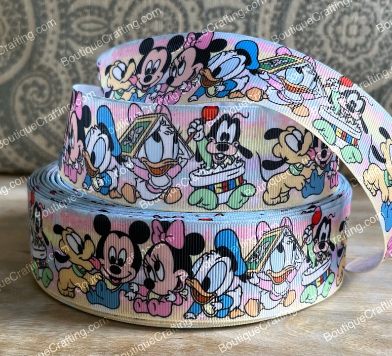 Disney Baby Ribbon High Quality Grosgrain Ribbon by the Yard 1, 1.5 and ...