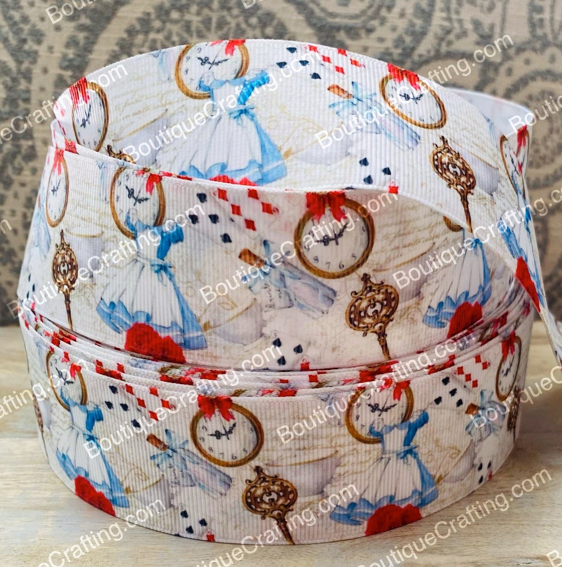 Disney Alice in Wonderland Ribbon High Quality Grosgrain Ribbon by the ...