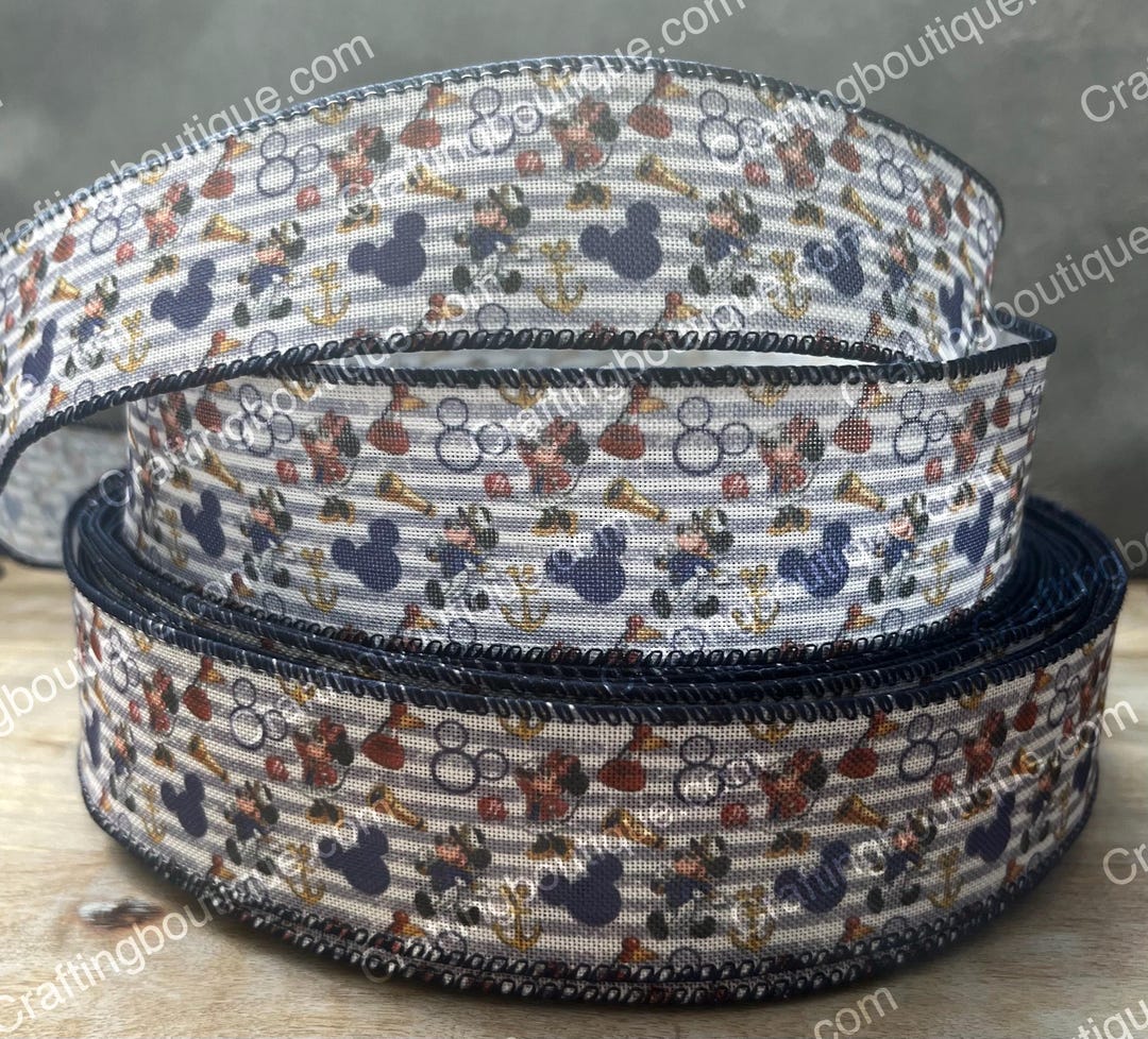 Wired Disney Cruise Ribbon High Quality Jute Burlap Ribbon Continuous ...