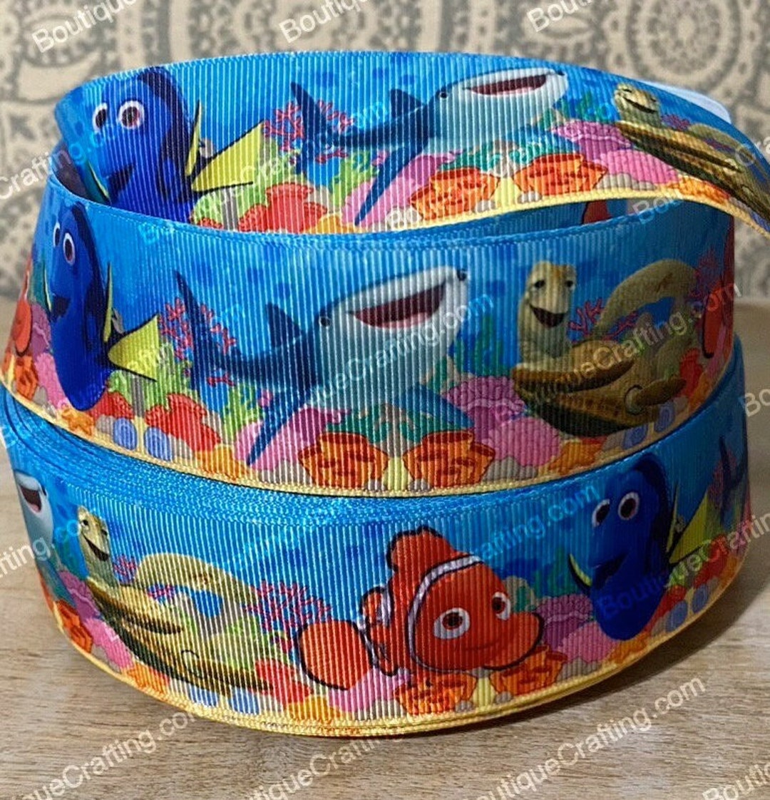Disney Finding Nemo Ribbon High Quality Grosgrain Ribbon by the Yard 1 ...