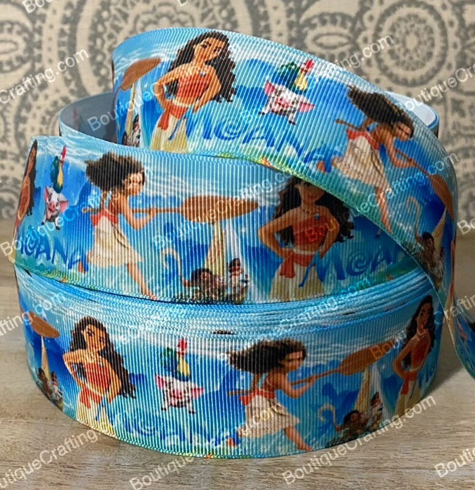 Disney Moana Ribbon High Quality Grosgrain Ribbon by the Yard 1", 1.5 ...