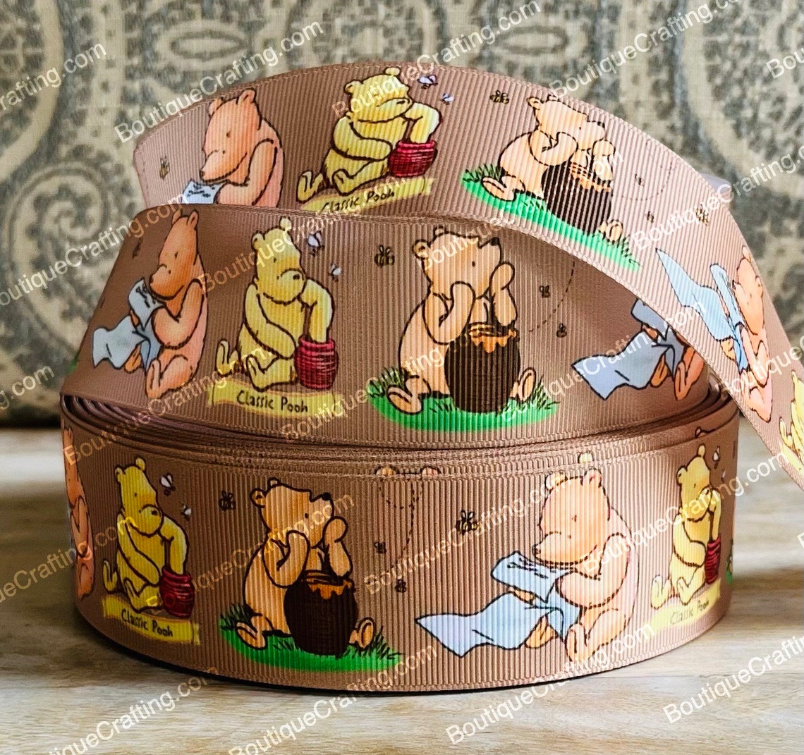 Disney Winnie the Pooh Ribbon High Quality Grosgrain Ribbon by the Yard ...
