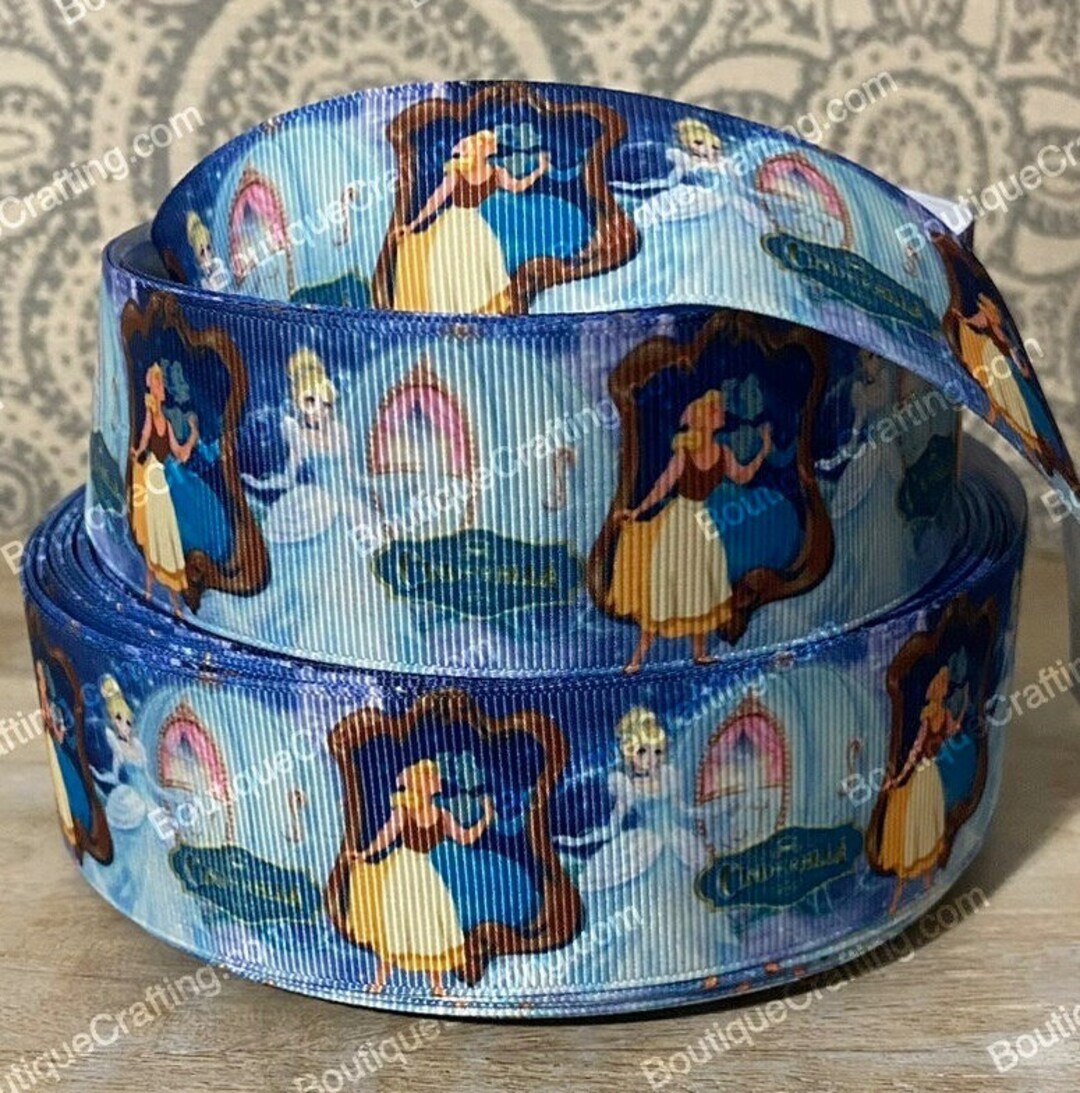 Disney Cinderella Ribbon High Quality Grosgrain Ribbon by the Yard 1 ...