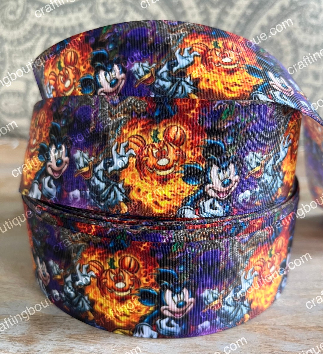 Disney Halloween Ribbon High Quality Grosgrain Ribbon by the Yard 1.5 ...
