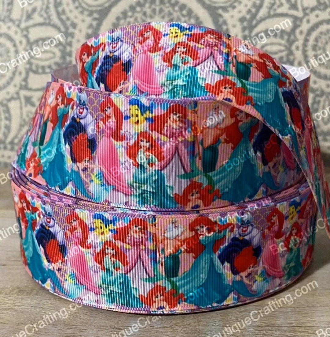 1.5” Disney Little Mermaid Ribbon High Quality Grosgrain Ribbon by the ...