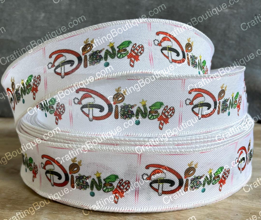 Wired Disney Christmas Ribbon High Quality Linen Ribbon Continuous ...