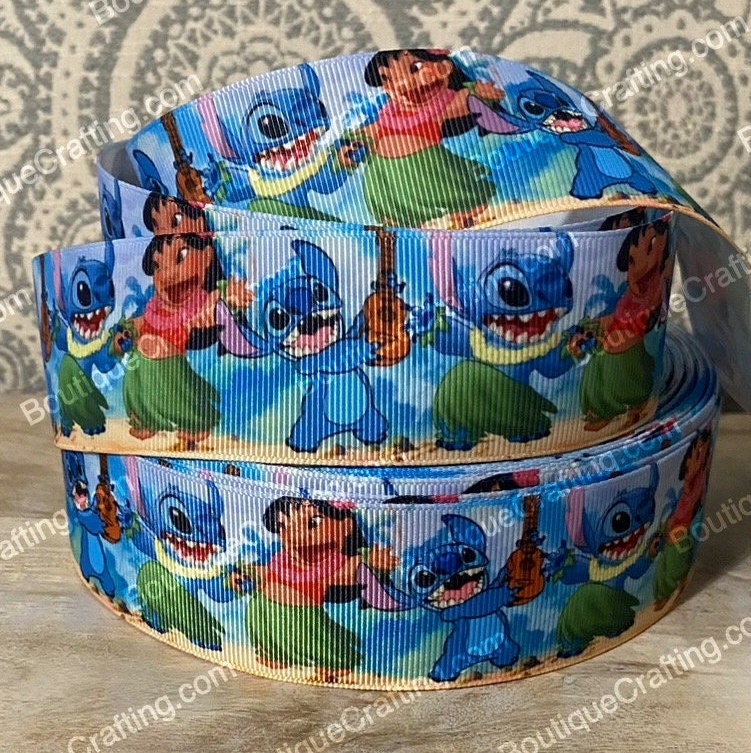 Disney Lilo and Stitch Ribbon High Quality Grosgrain Ribbon by the Yard ...