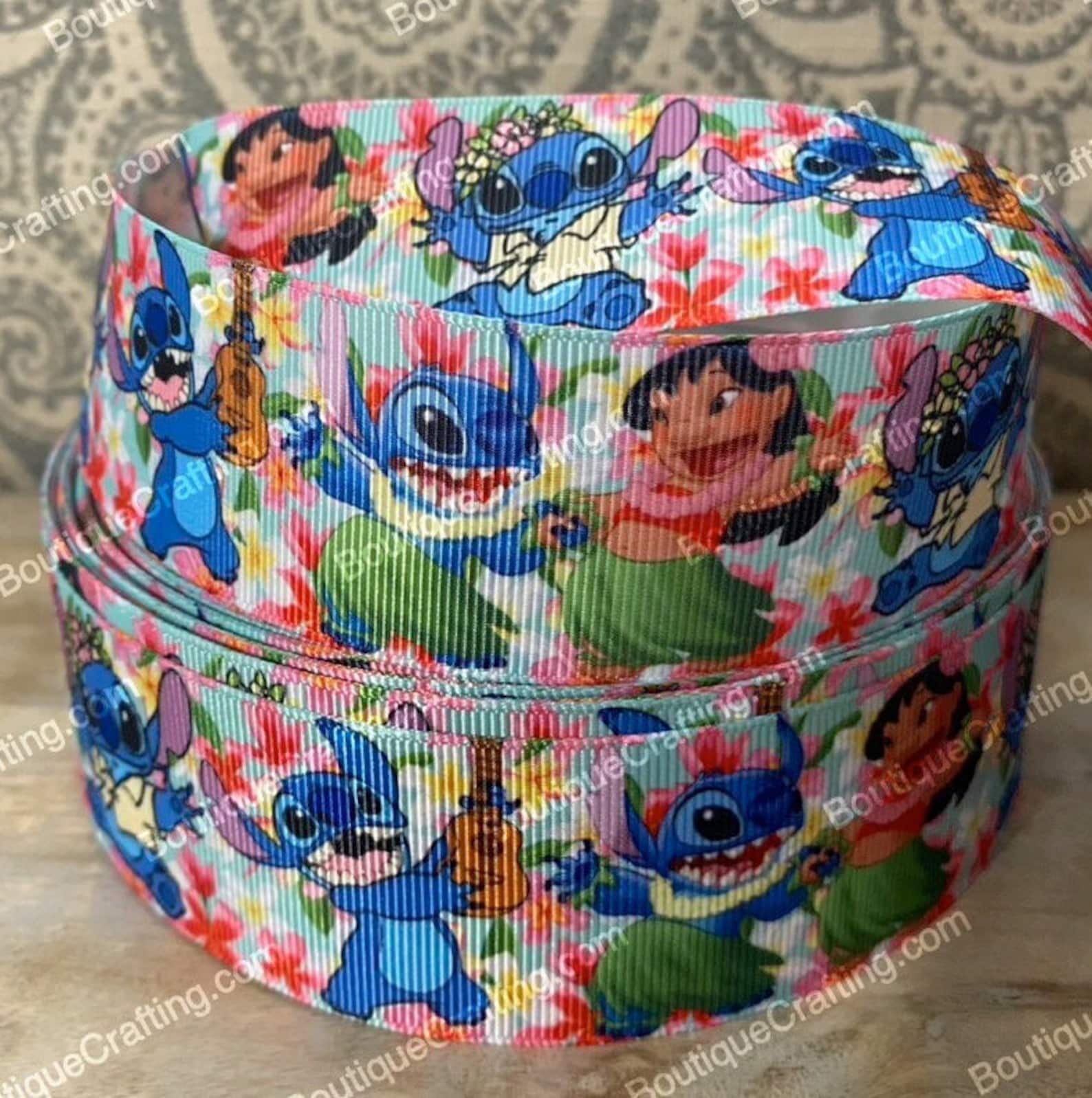 Disney Lilo and Stitch Ribbon High Quality Grosgrain Ribbon by the Yard ...