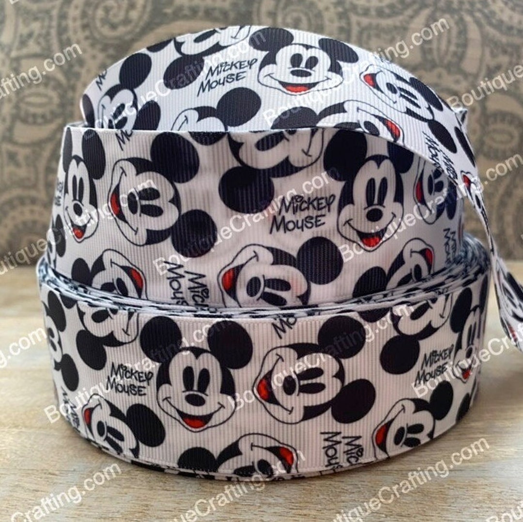 Disney Mickey Mouse Ribbon High Quality Grosgrain Ribbon by the Yard 1 ...