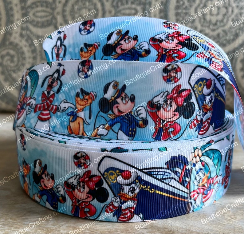 Disney Cruise Ribbon High Quality Grosgrain Ribbon by the Yard 1, 1.5 ...