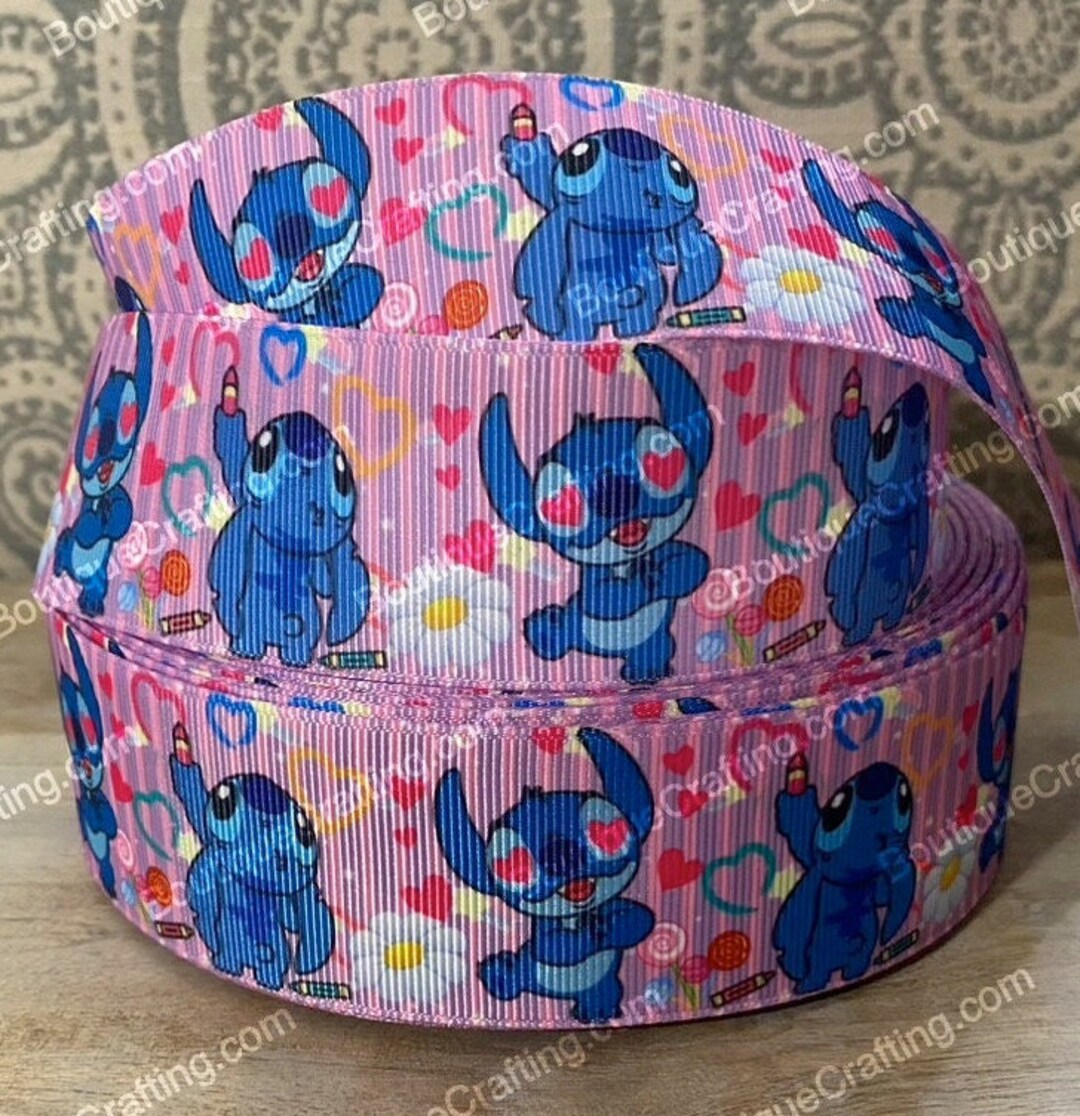 Disney Stitch Ribbon High Quality Grosgrain Ribbon by the Yard 1" and 1 ...