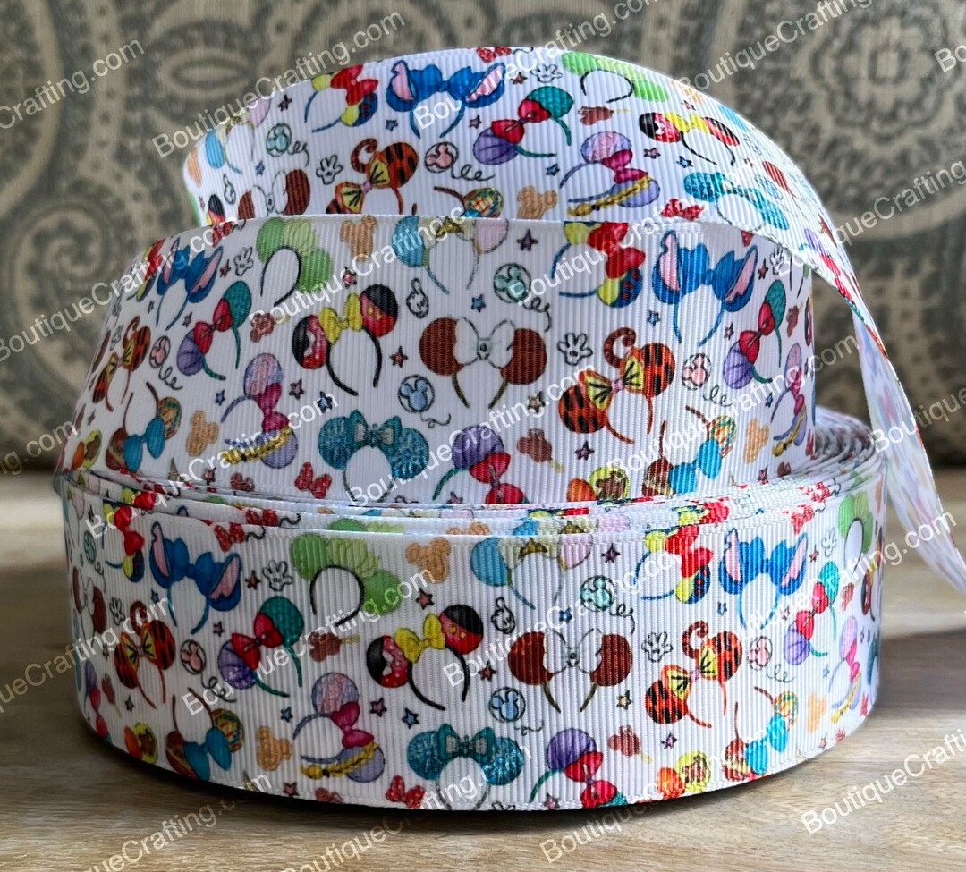 Disney Character Headband Ears Ribbon High Quality Grosgrain Ribbon by ...