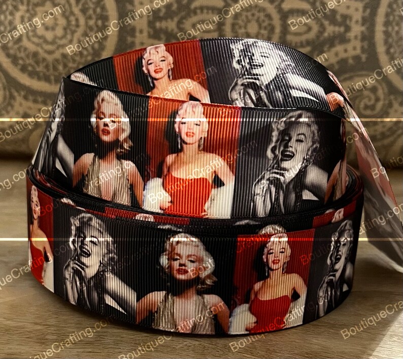 Marilyn Monroe Ribbon High Quality Grosgrain Ribbon by the Yard 1, 1.5 ...