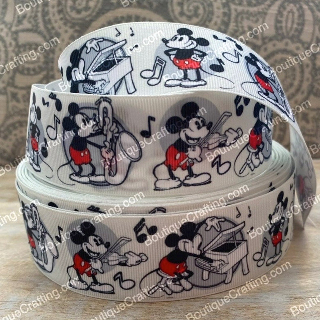 Disney Mickey Mouse Ribbon High Quality Grosgrain Ribbon by the Yard 1 ...