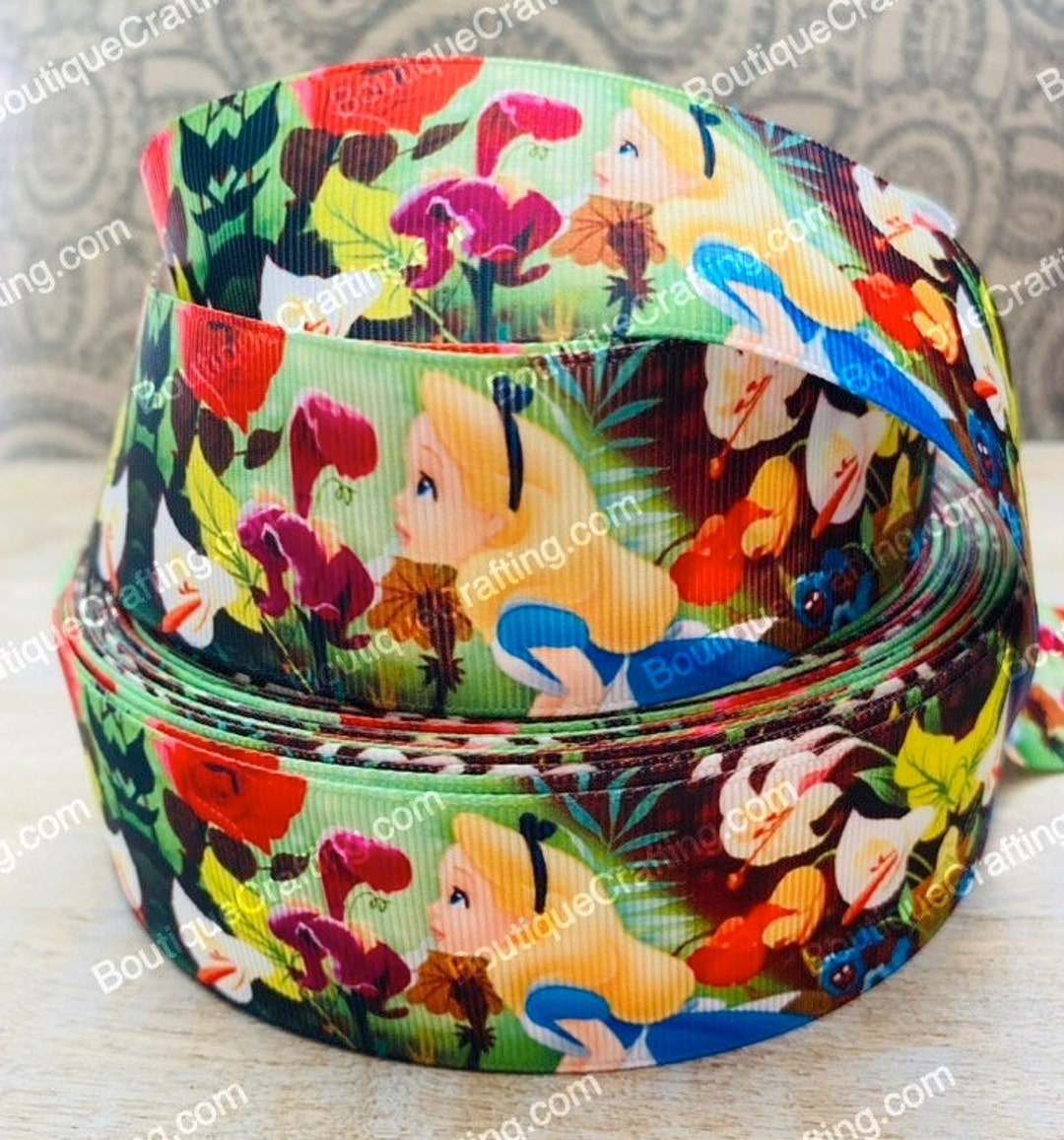 Disney Alice in Wonderland Ribbon High Quality Grosgrain Ribbon by the ...
